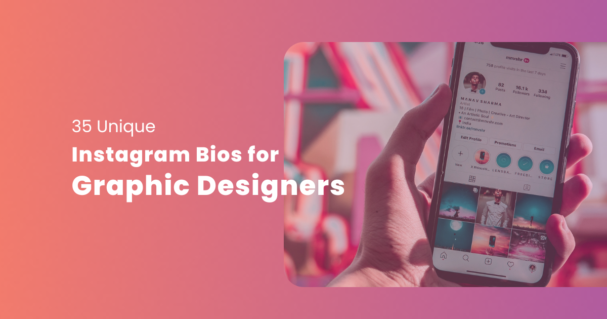 35 Unique Instagram Bios for Graphic Designers - Postudio
